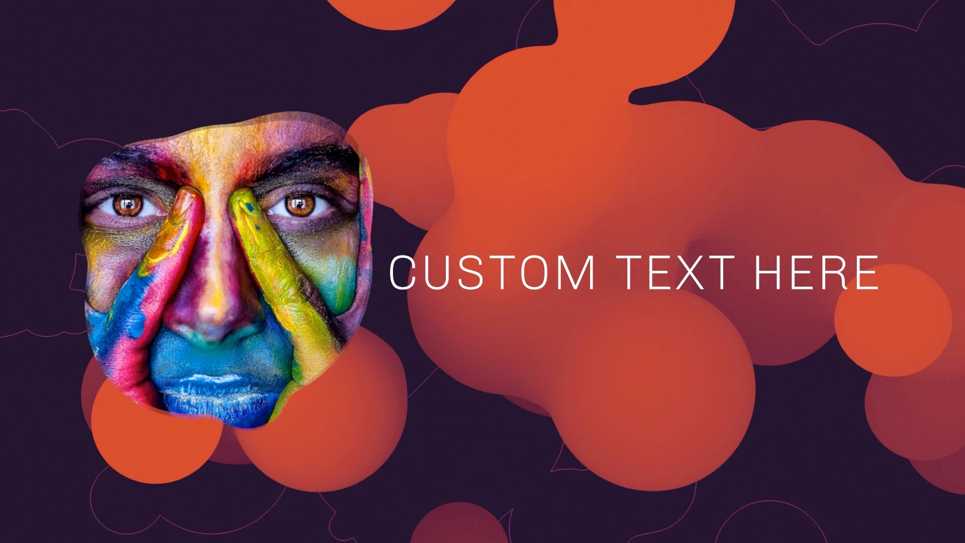 Gradient Blobs Overlay Your Image With Custom Text Customized Colors