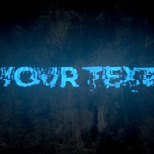 Distorted Glowing Text Animation Insert Your Text for Your Streaming or ...