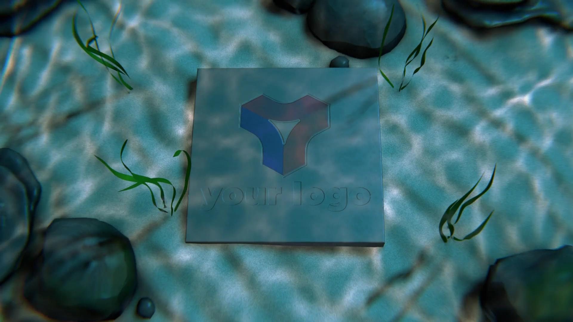 Underwater Stone Logo Animation for Twitch: Sunken Relic With 3D Relief ...