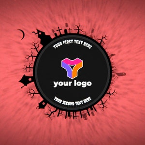 Animated Toon Logo Intro - Black Spooky World is Spinning and the ...