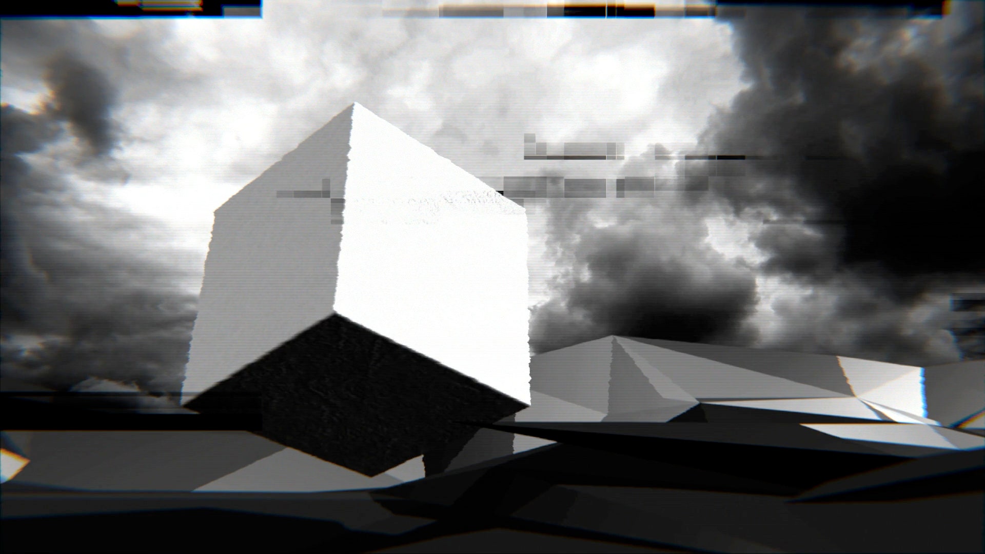 Dark Sky Animated Logo Stinger - Logo Reveals From Glitchy Dark Clouds ...
