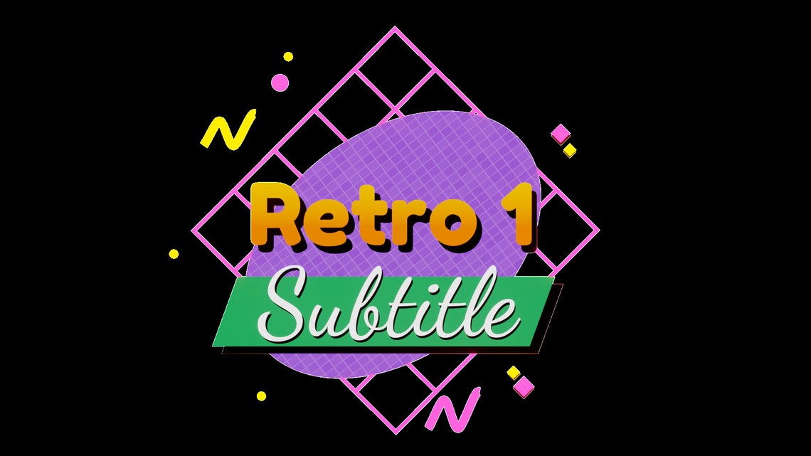 Customizable Retro Text Overlay Animated 80's Feeling - Etsy