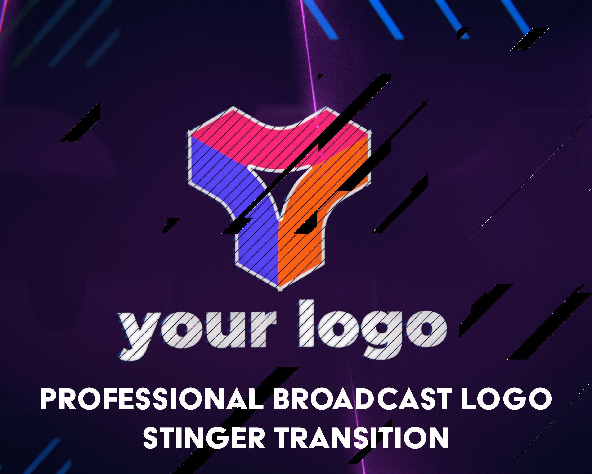 Professional Broadcast Logo Transition Stinger With Alpha Transparency ...