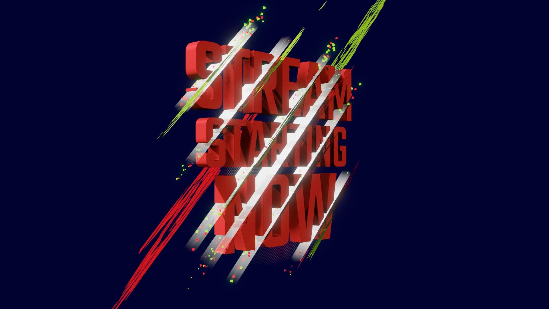 Streaming Starting Now Slashed Title Animation With Whoosh Sound of ...