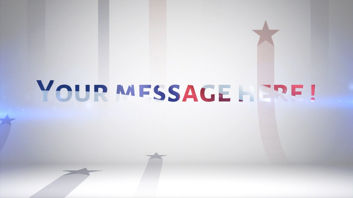 American Flag Logo Animation With Sound Custom Message and - Etsy