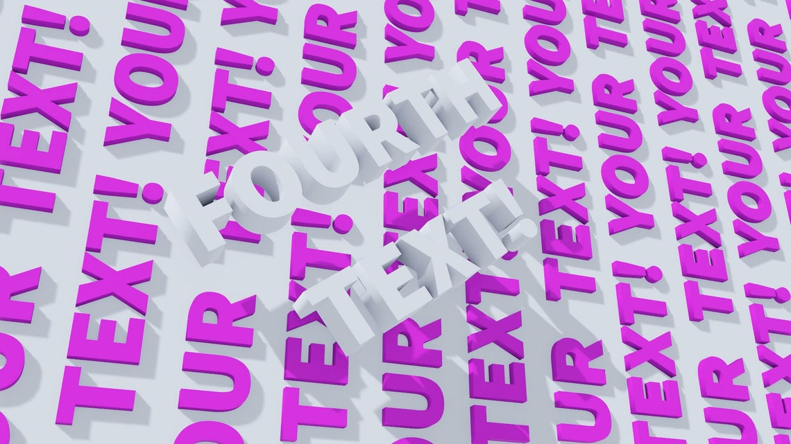 Typographic Title Animation a Dynamic Moving Letter Background for Your ...