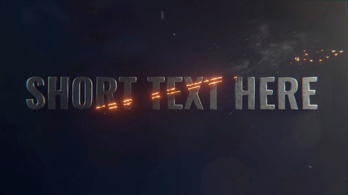 Custom Smashed Text Animation With Whoosh Sound of Space Meteorite ...