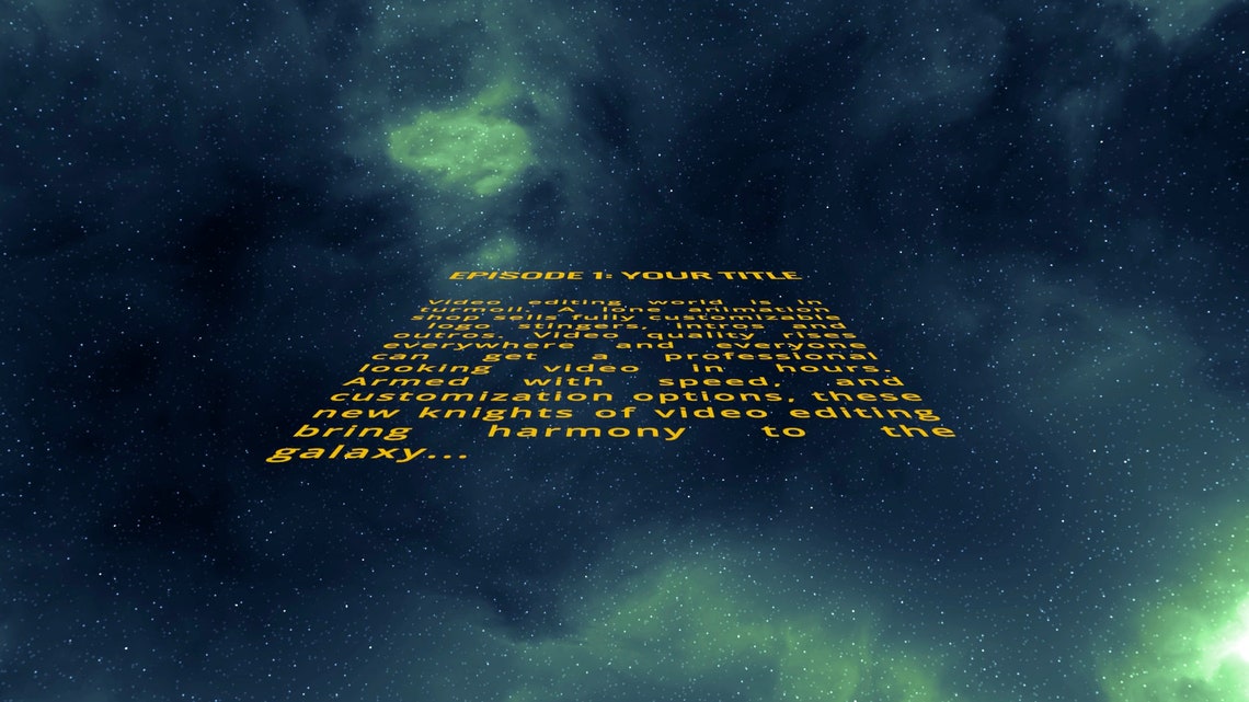 Long Time Ago Galaxy Saga Inspired Text Intro, With Custom Text, Custom ...
