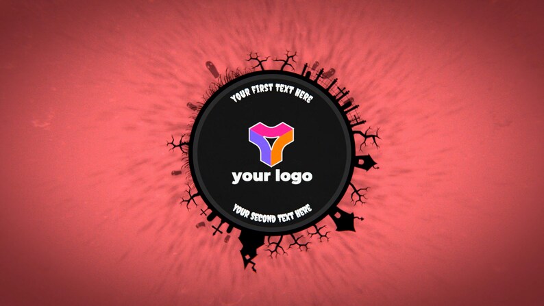 Animated Toon Logo Intro - Black Spooky World is Spinning and the ...
