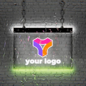 Neon Logo Stinger Animation and Placed in the Glass Banner - Logo ...
