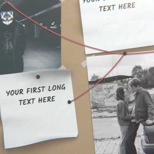 Channel Intro Investigation Board Animation - With 7 Sticky Notes Texts ...