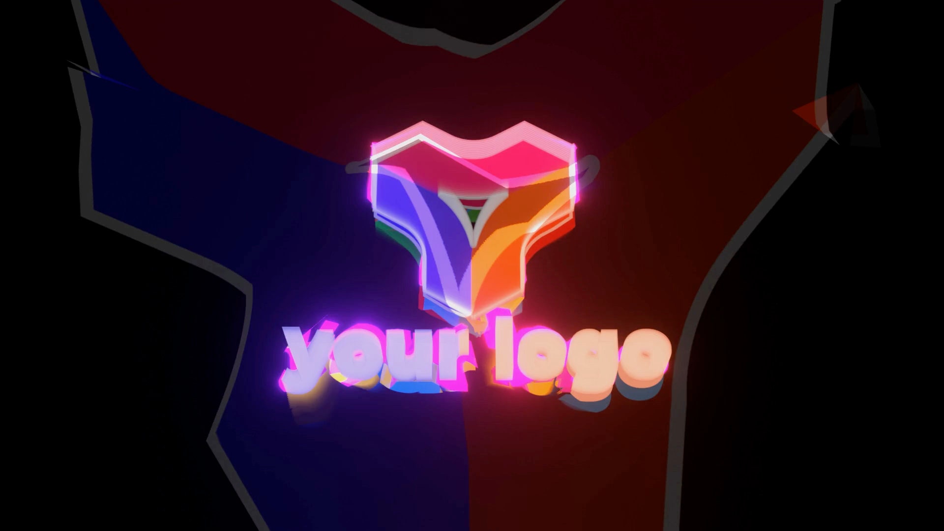 Neon Glitch Logo Stinger With Alpha Channel and Sound for Stream Scenes ...