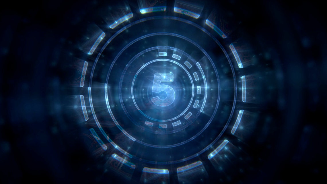 Digital Countdown Intro Animated Glowing Custom Color Countdown With Intro Text and With ...