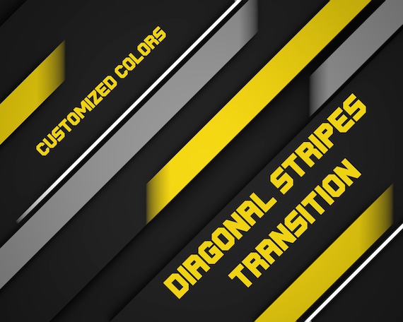 Diagonal Transition With Alpha Channel and Sound for Your OBS - Etsy