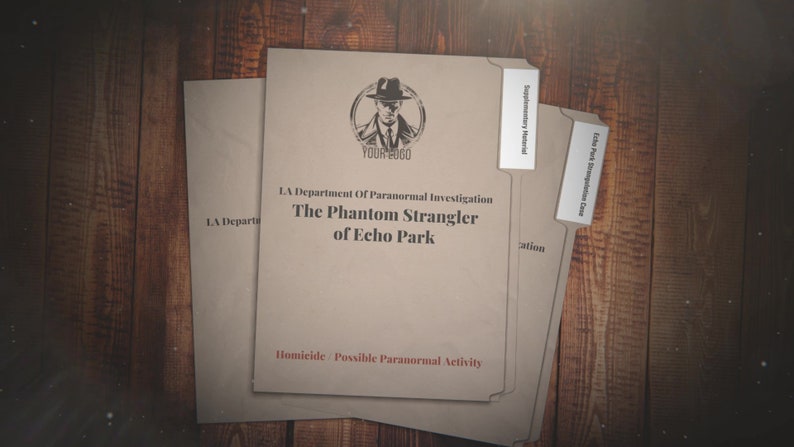 Vintage Paranormal Detective Case File Animation Customizable Intro ...