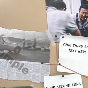 Channel Intro Investigation Board Animation - With 7 Sticky Notes Texts ...