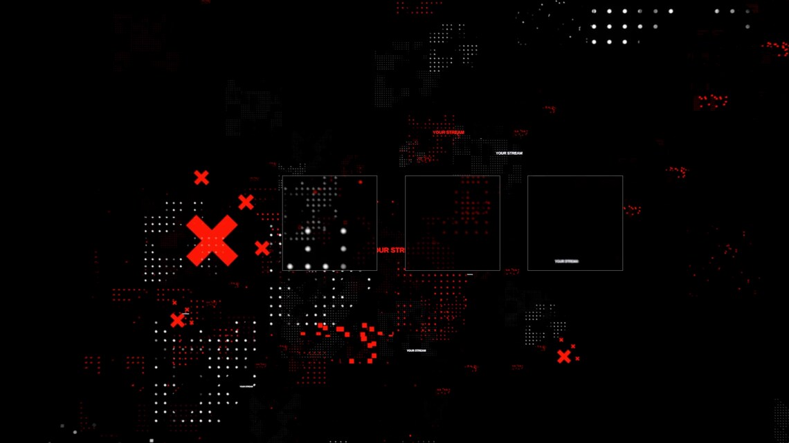 Hacker Crosses Glitch Text Intro Animation With Custom Image and Colors ...