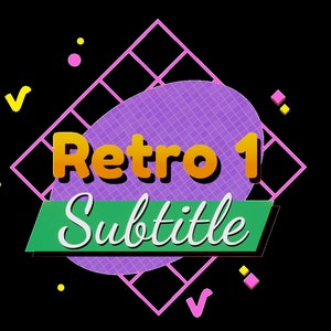 Customizable Retro Text Overlay - Animated 80's Feeling - Custom Text ...