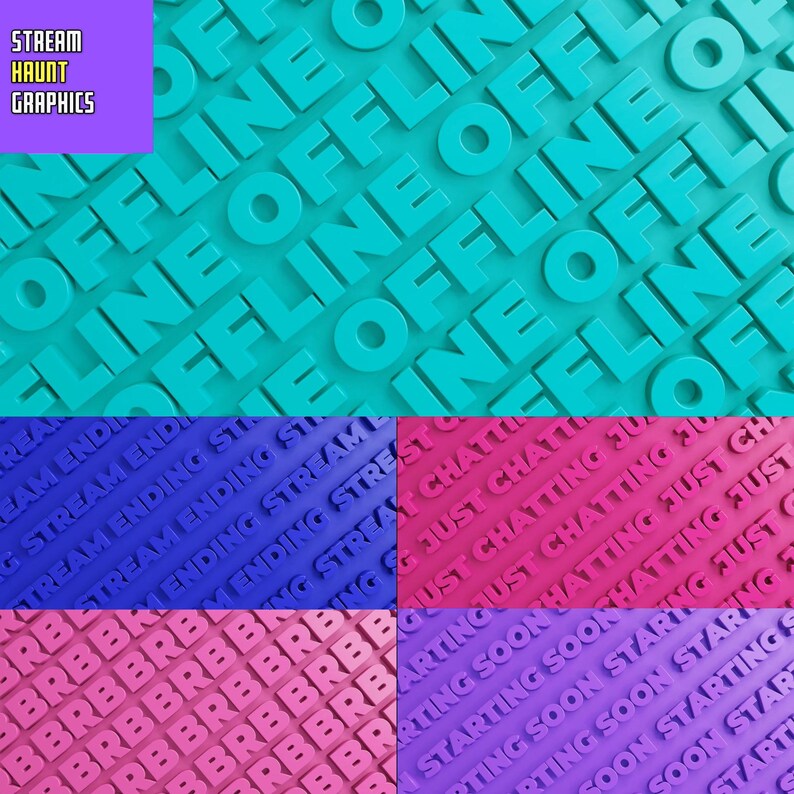 Bold Motion Stream Overlay Set – 5 Color-coded Animated Scenes | 16s ...