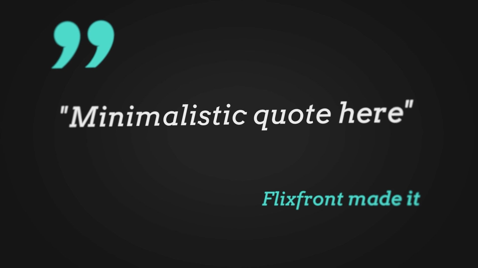 Minimalistic Quote Animation With Sound Custom Color Accents, Great ...