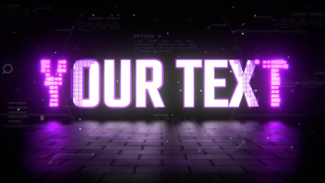Dynamic Pixel-glow Text Headline Animation - Customizable MP4 for ...