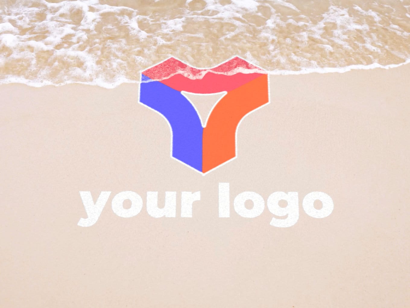 Your Logo Washed by Waves Live Action Animation. Waves Are Washing the ...