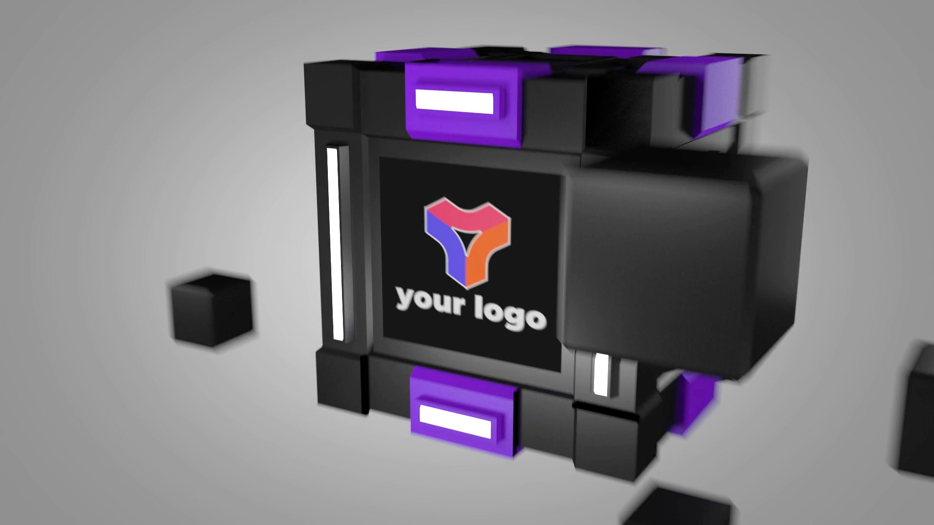 Cube Transition Logo Stinger With Custom Colors and Sound for Stream ...