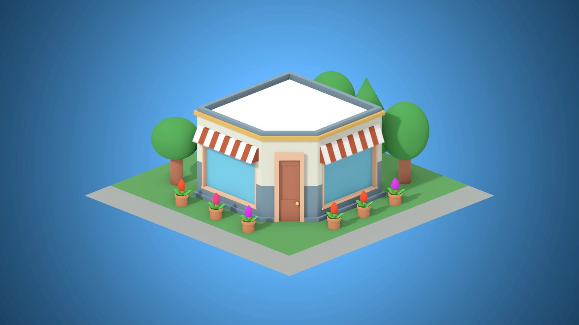 Animated Business Shop Cartoon - Customizable Banner, Logo, Colors ...