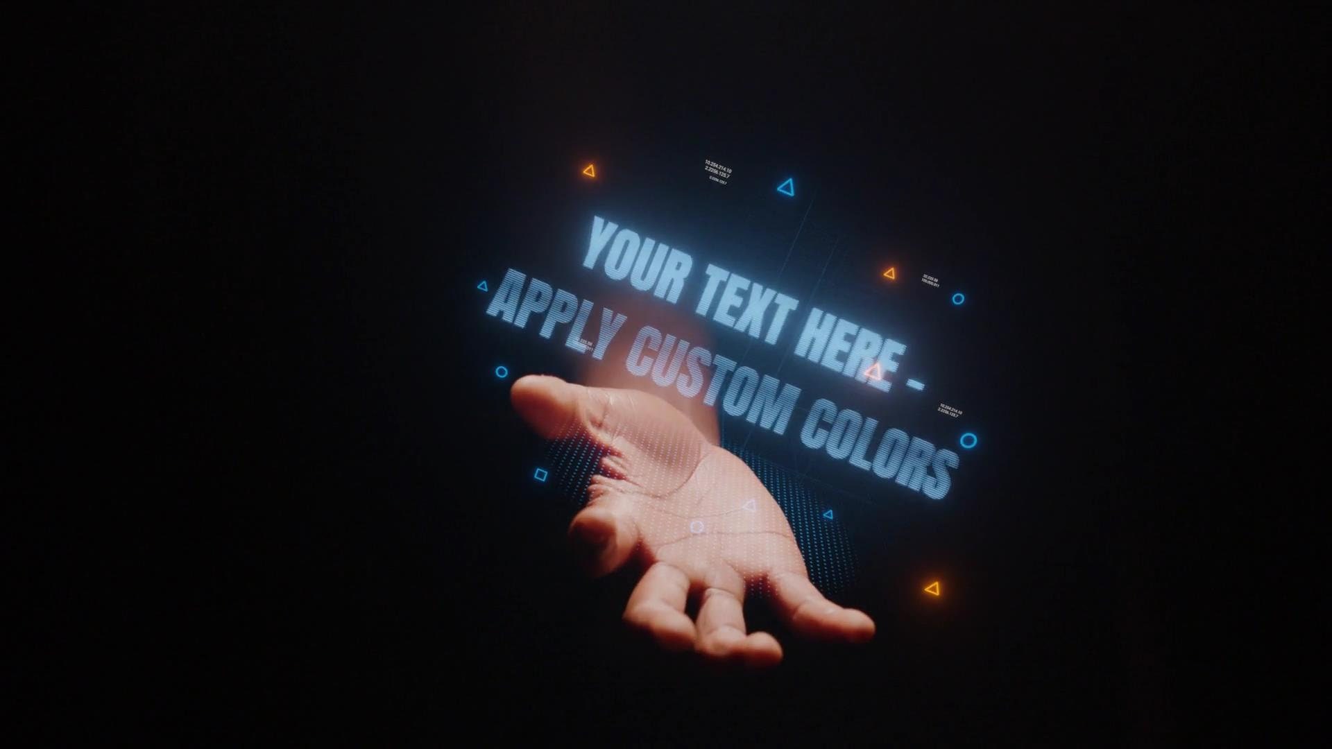 Realistic Hand and Hologram Animation: Customizable Text & - Etsy