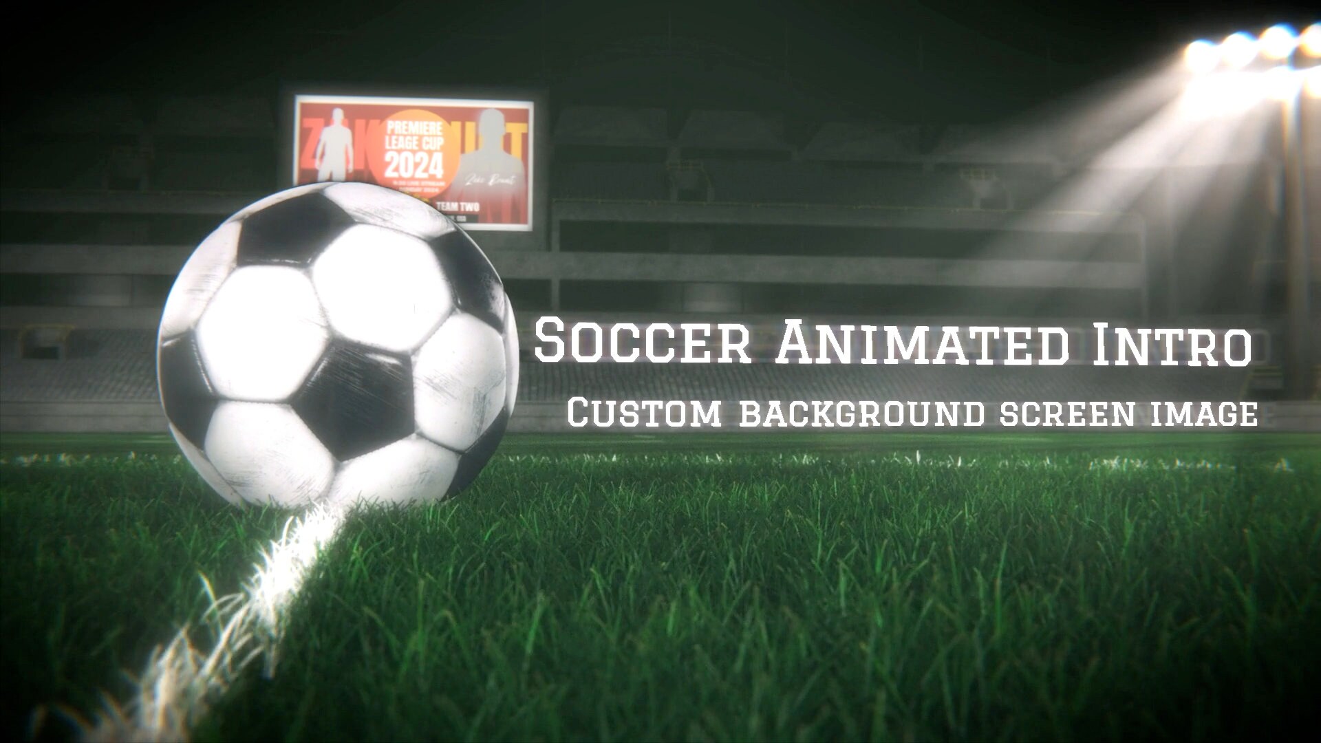 Soccer Football Animation Intro, Two Headlines and Two Subtitles ...