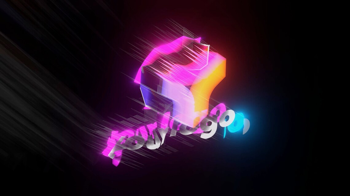 Neon Glitch Logo Stinger With Alpha Channel and Sound for Stream Scenes ...