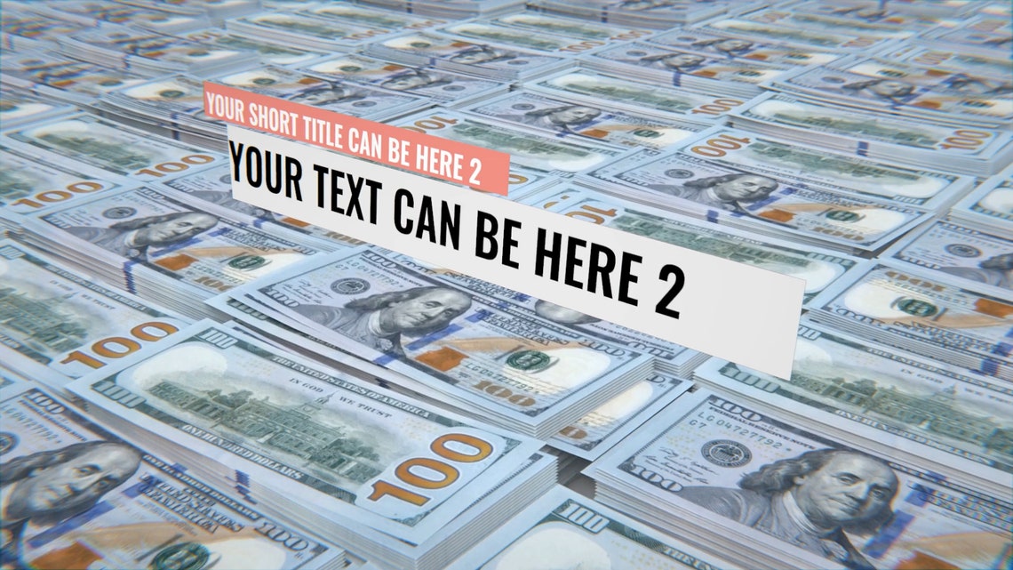 Dollar Bills Money Heist Text Animation Customizable Text and - Etsy