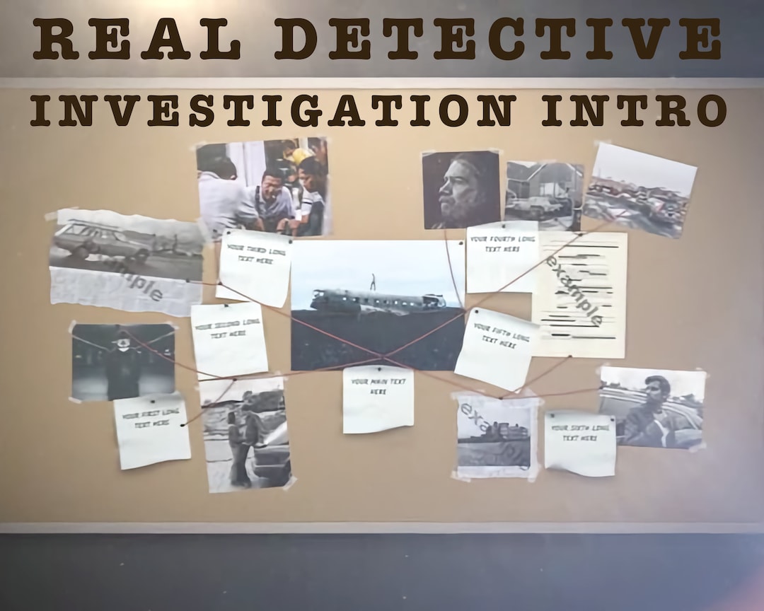 Channel Intro Investigation Board Animation - With 7 Sticky Notes Texts ...