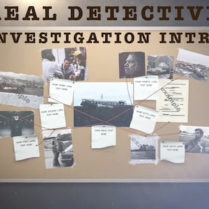 Channel Intro Investigation Board Animation - With 7 Sticky Notes Texts ...