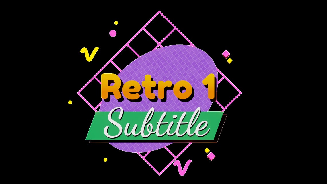 Customizable Retro Text Overlay Animated 80's Feeling - Etsy