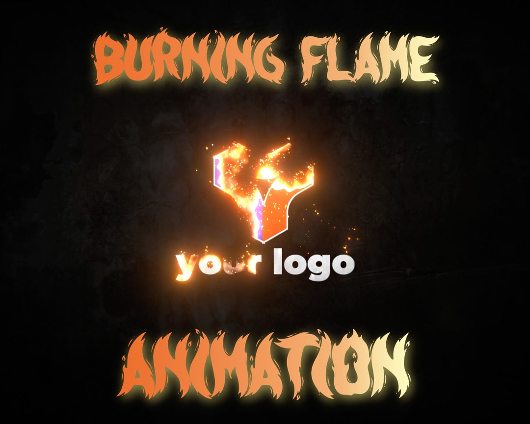 Fire Outline Burns Animated Logo Stinger - Logo Reveals From Fire and ...