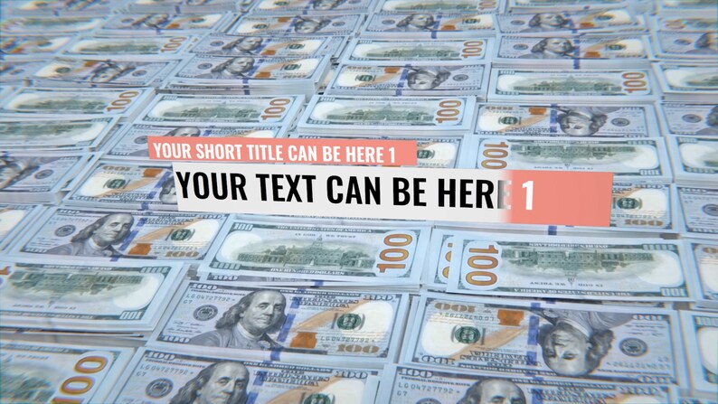 Dollar Bills Money Heist Text Animation Customizable Text and Sound ...