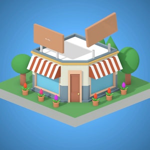 Animated Business Shop Cartoon - Customizable Banner, Logo, Colors ...