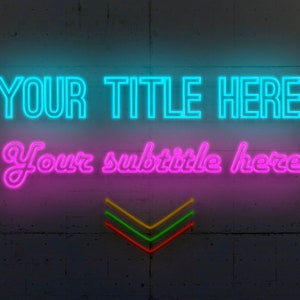 Neon Sign With Custom Text and Color - Great for Any Video - Neon ...