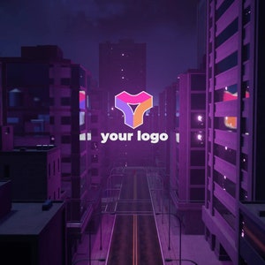 Discover the Metropolis Cyberpunk City Logo Reveal + Customizable Title ...