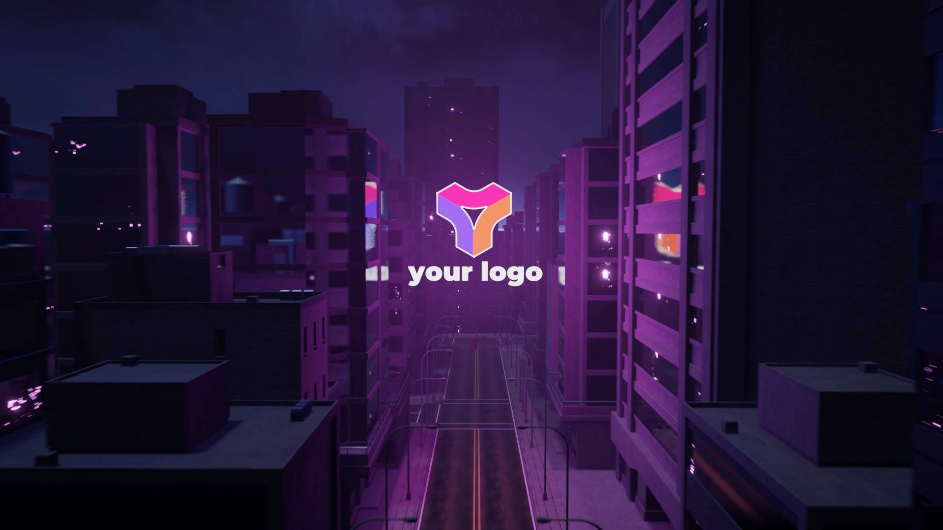 Discover the Metropolis Cyberpunk City Logo Reveal Customizable Title ...