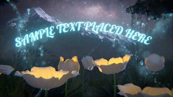 Animated Logo Intro Magic Flowers With Custom Glowing Text | Etsy