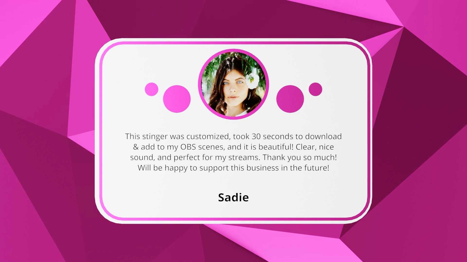 Animated Testimonial Card Customizable Photo and Text - Etsy