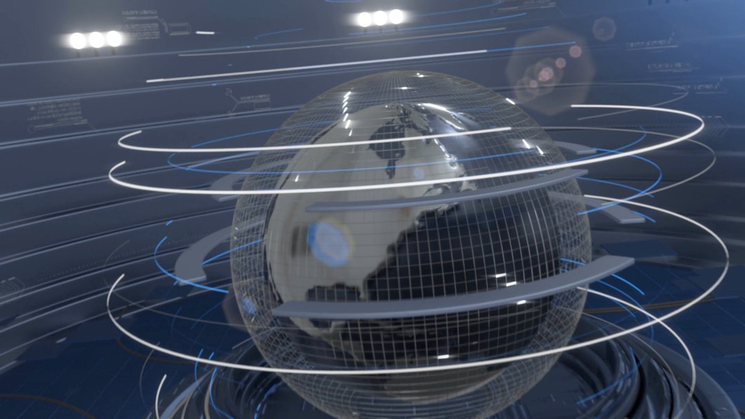 Our Modern World Title With Awesome Globe News Effect and Cinematic ...