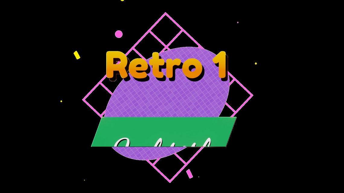 Customizable Retro Text Overlay Animated 80's Feeling - Etsy