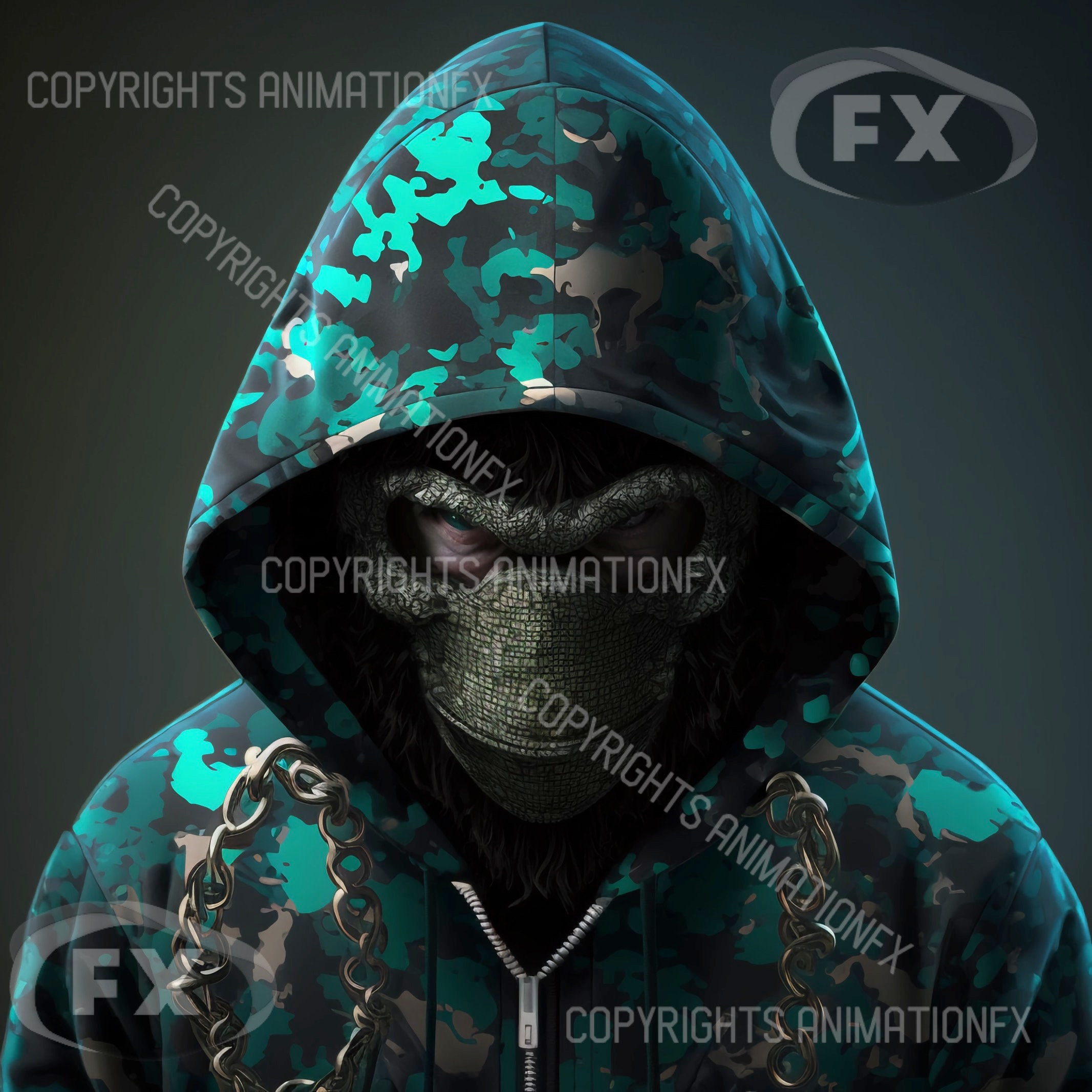 PRINTABLE ART Masked Hacker Apes Collection Printable and - Etsy