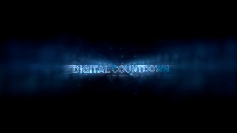 Digital Countdown Intro Animated Glowing Custom Color Countdown With ...