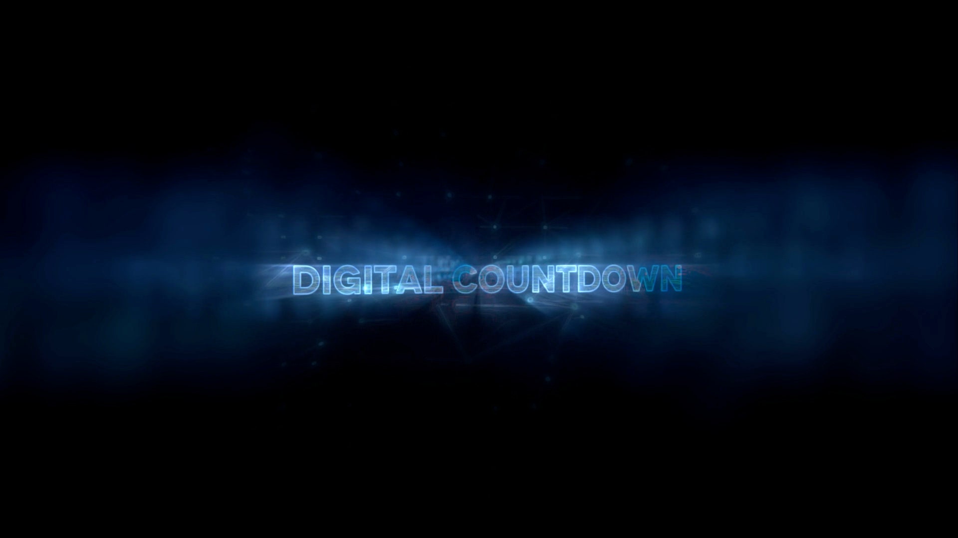 Digital Countdown Intro Animated Glowing Custom Color Countdown With Intro Text and With ...