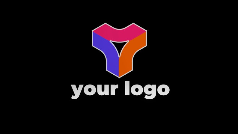 Neon Glitch Logo Stinger With Alpha Channel and Sound for Stream Scenes ...