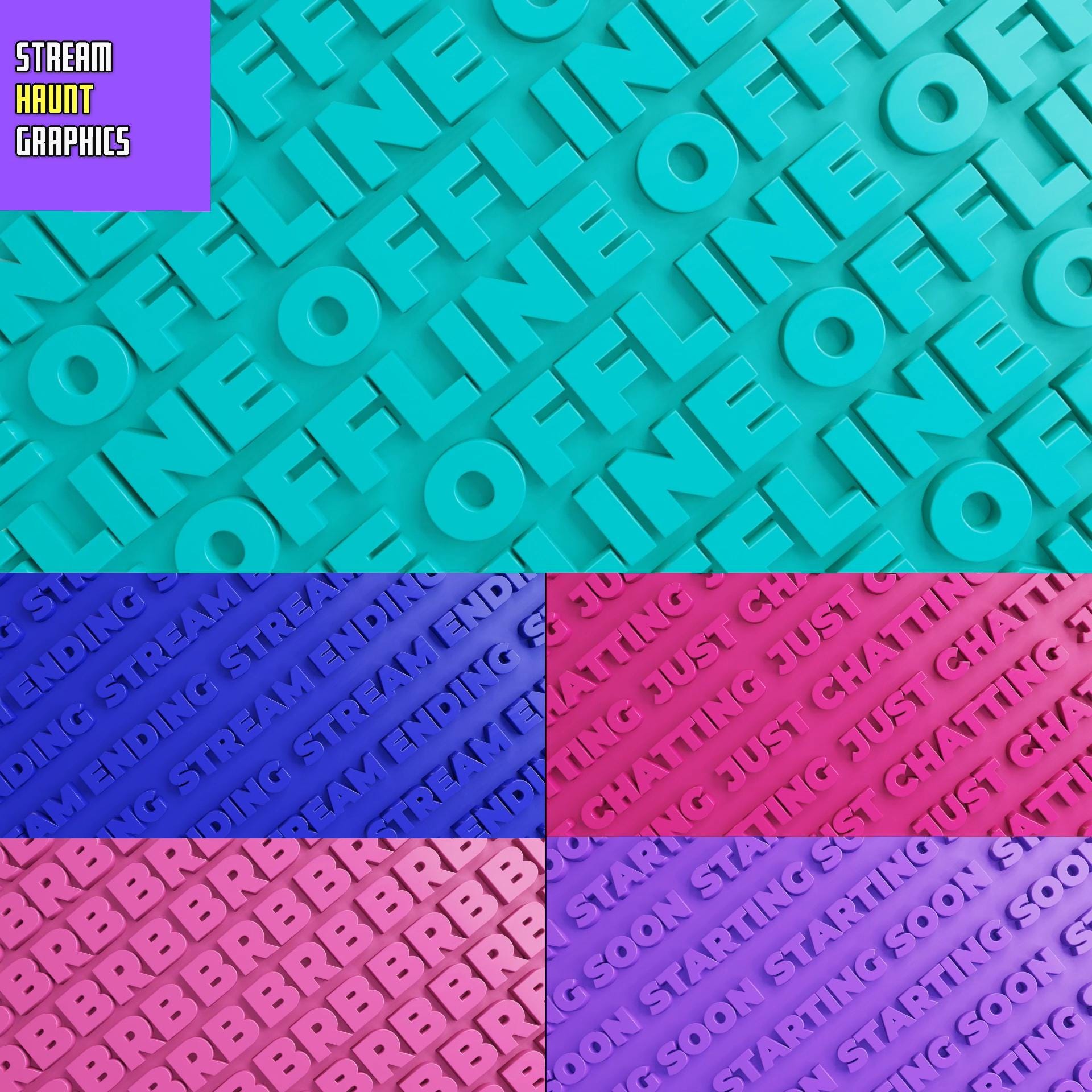 Bold Motion Stream Overlay Set – 5 Color-coded Animated Scenes | 16s ...